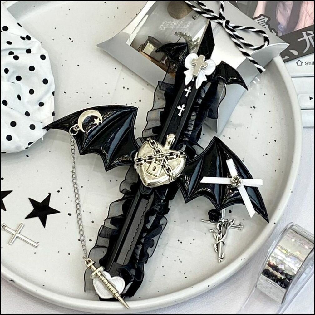 Универсальный канцелярский нож в стиле креста с крыльями Темного Дьявола