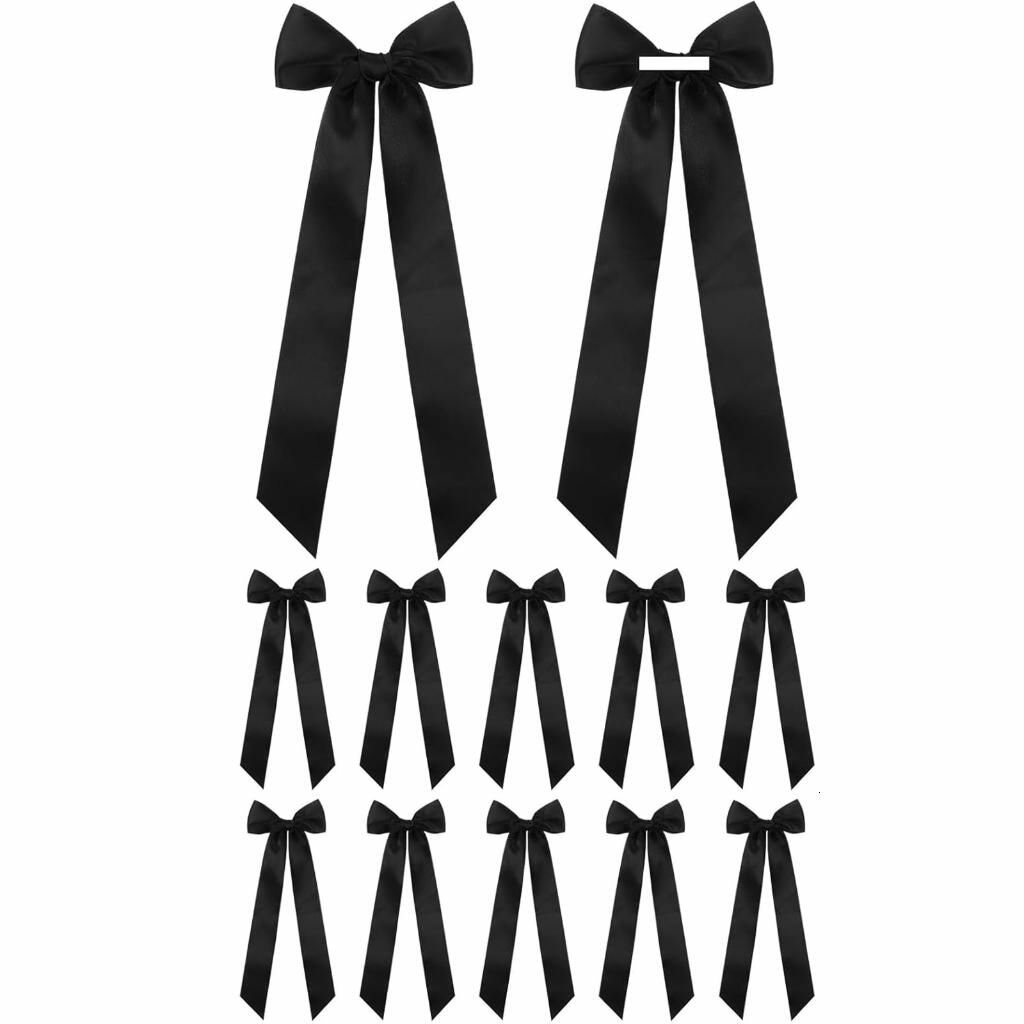 1 комплект из 12 предметов, лента для украшения бантом в балетном стиле-черный