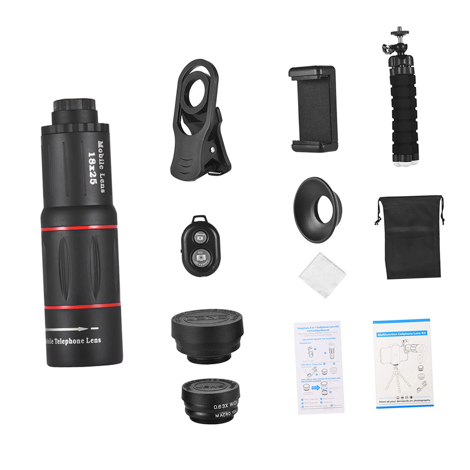 Комплект все в одном с 18-кратным телеобъективом