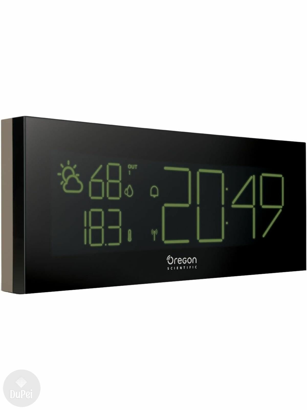 Атомные цифровые часы Oregon Scientific RM938 с двойным будильником, автоустановка времени, отображение температуры и влажности