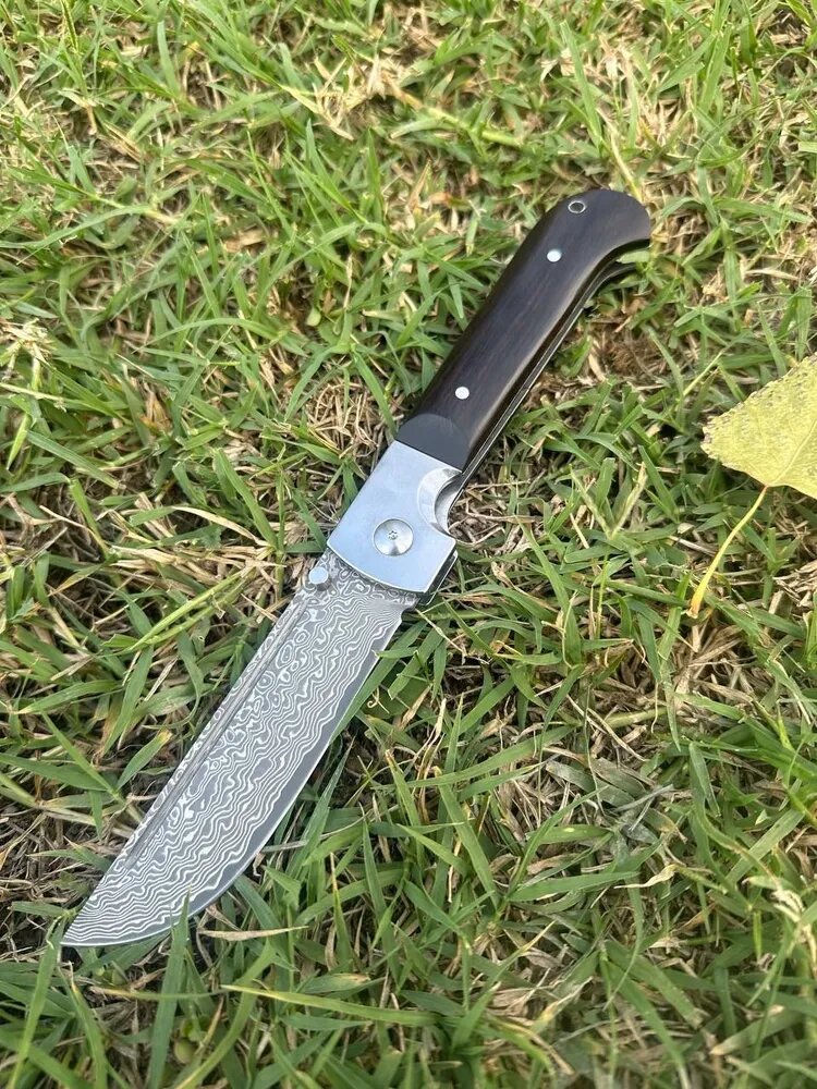 Нож складной восточный дамаск