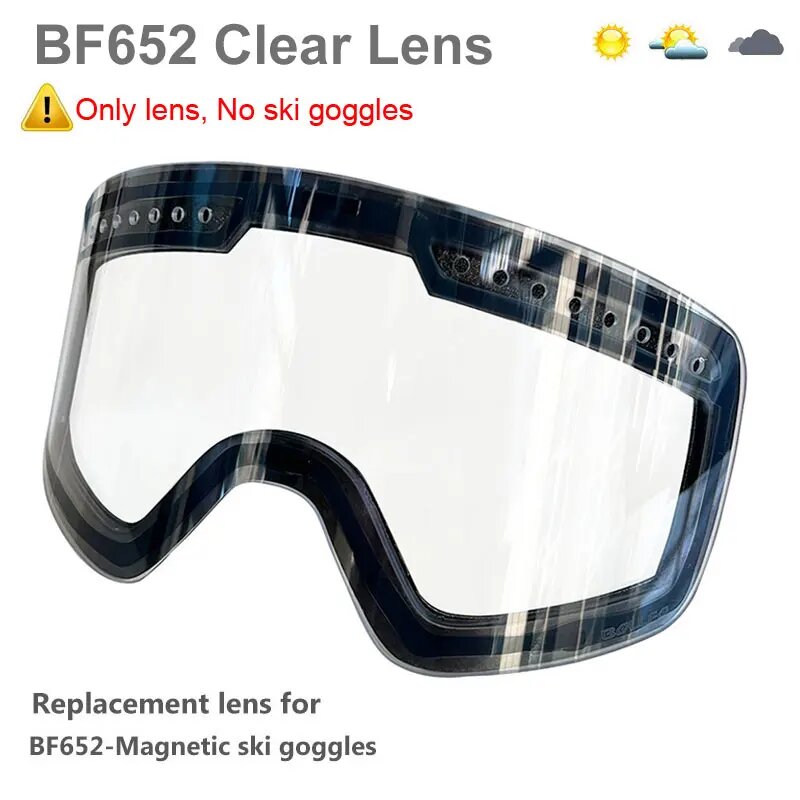 BOLLFO магнитные лыжные очки UV400 Clear Lens