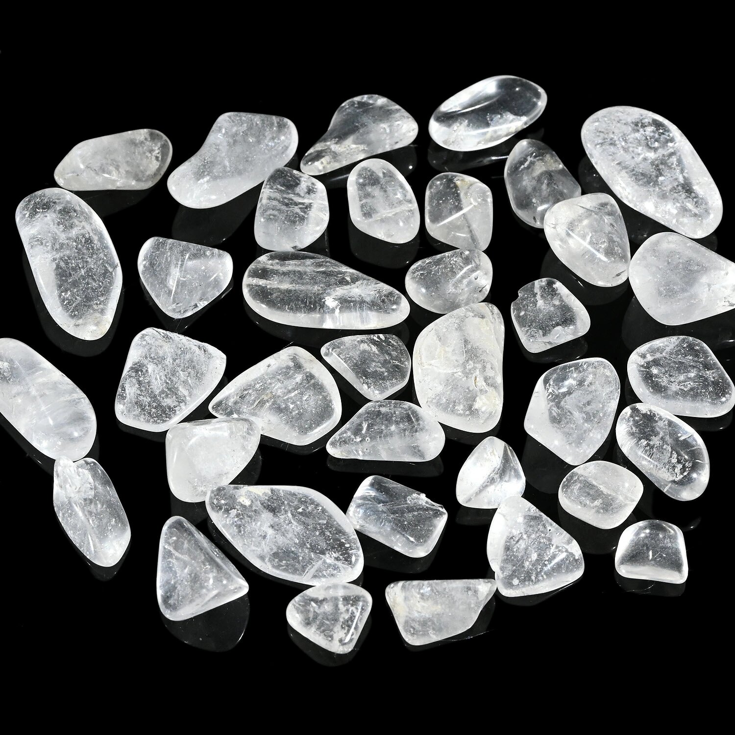 Горный хрусталь галтовка фракция 10-25мм, упаковка 100г .