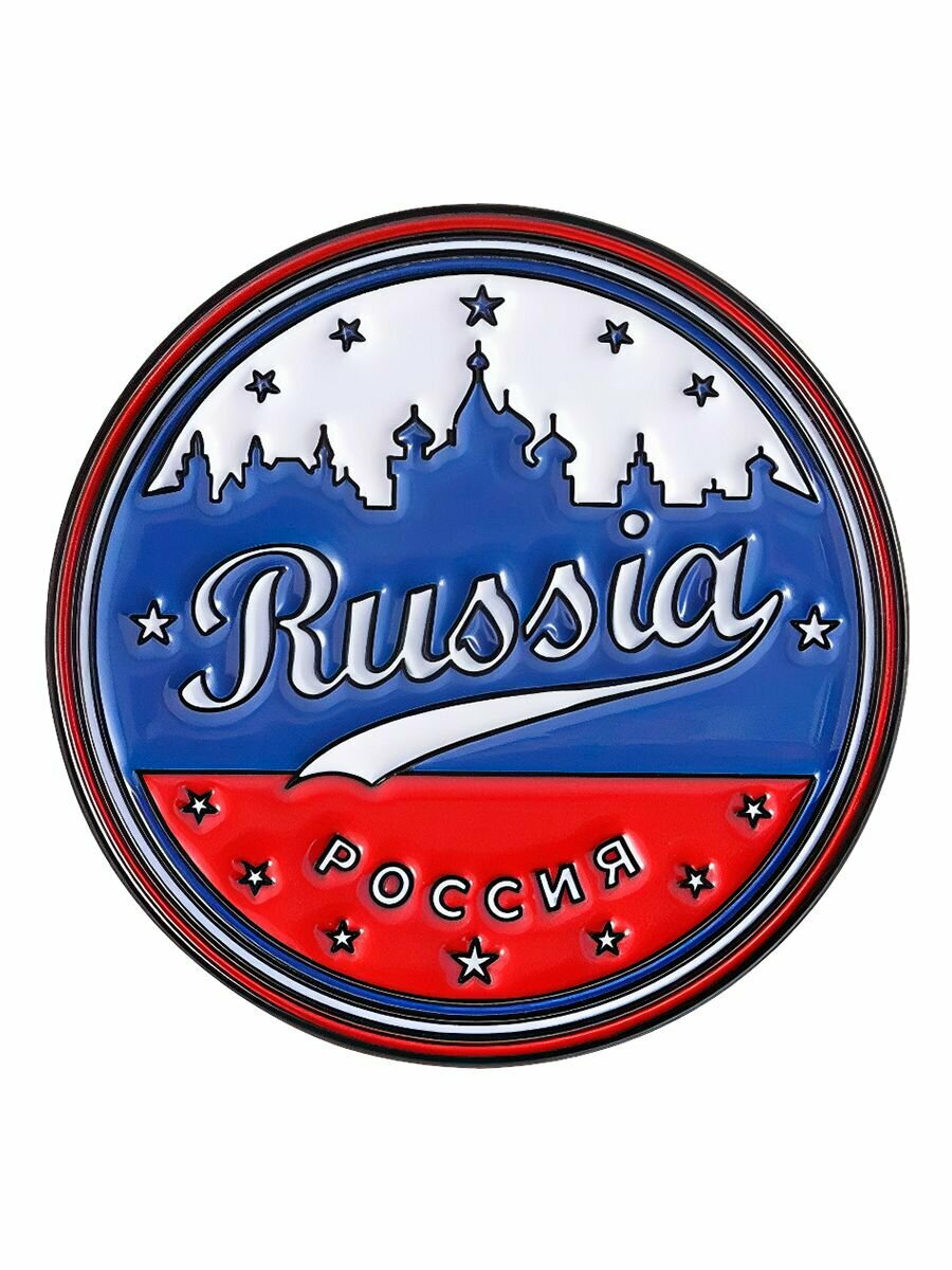Значок круглый Россия Russia