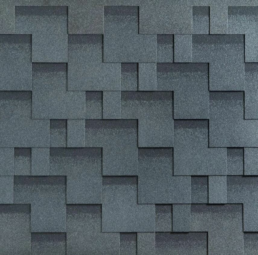 Гибкая черепица KATEPAL Rocky цвет Балтика (серый), упаковка 3м2