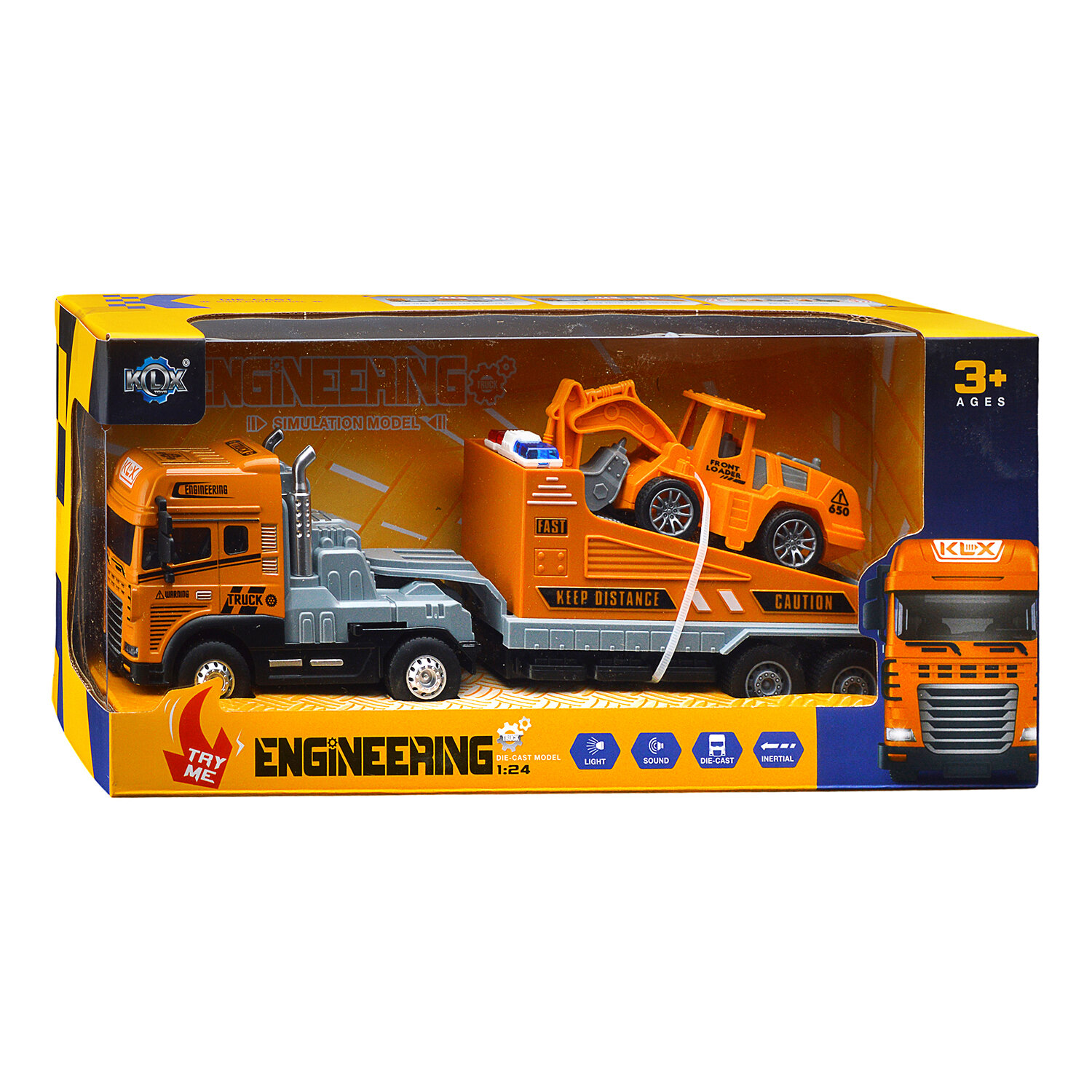 Эвакуатор игрушечный KLX800-263 "Спецтехника" (свет, звук) в коробке