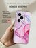 Чехол на Honor 400 Pro / Хонор 400 Про с принтом "Розовые мраморные разводы"