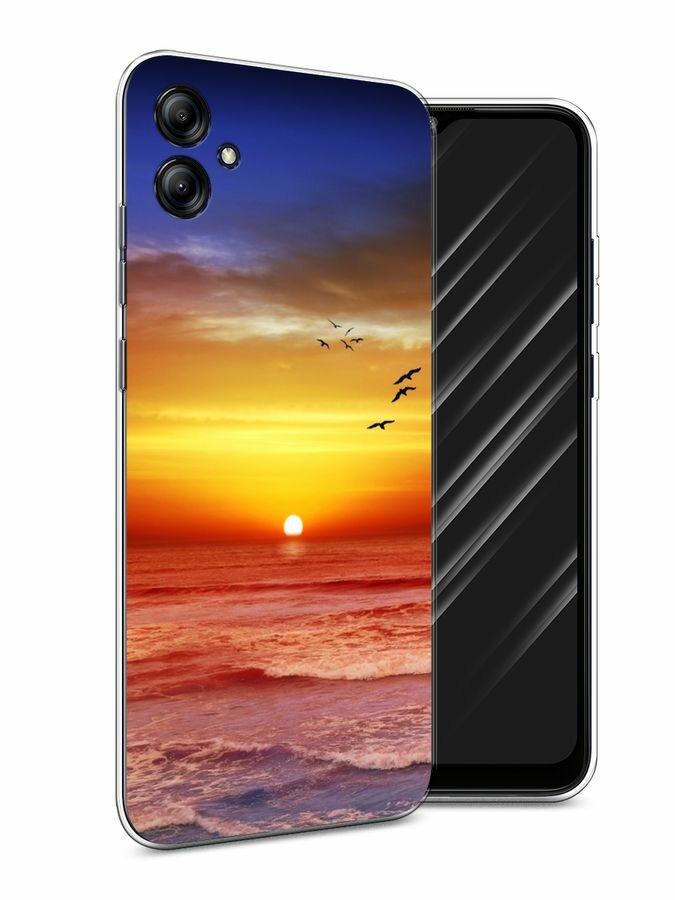 Чехол на Samsung Galaxy A04e / Самсунг A04e с принтом закат 3