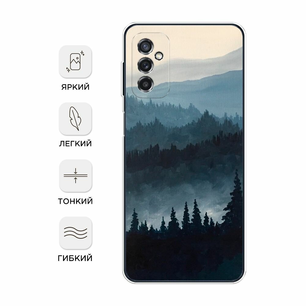 Чехол на Samsung Galaxy M52 / Самсунг Галакси M52 с принтом "Туманные горы" — фото 1