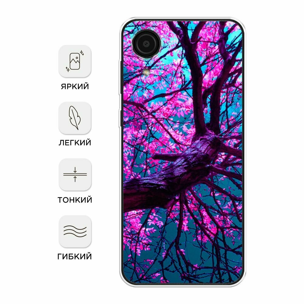 Чехол на Samsung Galaxy A03 Core / Самсунг Галакси А03 Core с принтом Фиолетовое дерево — фото 1
