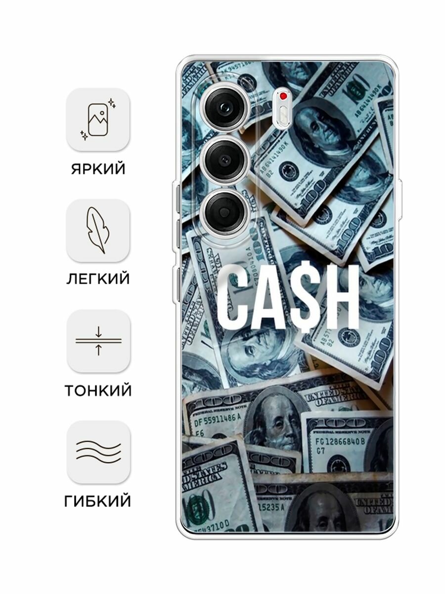 Чехол на Tecno Camon 40 Pro / Текно Камон 40 Про с принтом "Cash" — фото 1