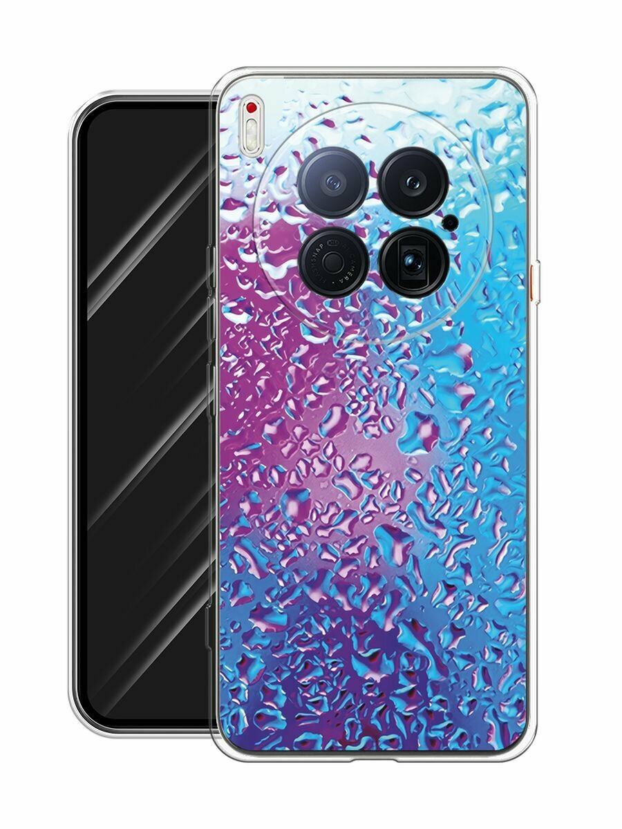 Чехол на Tecno Camon 40 Premier / Текно Камон 40 Премьер с принтом "Капли на стекле" — фото 1