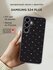 Чехол на Samsung Galaxy S24 Plus / Самсунг S24 Plus с принтом "Черный фон и серд...