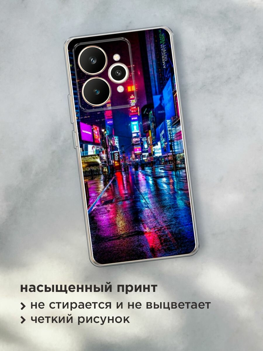 Силиконовый чехол на Realme 15 / Реалми 15 с принтом "Фиолетовая улица" — фото 1