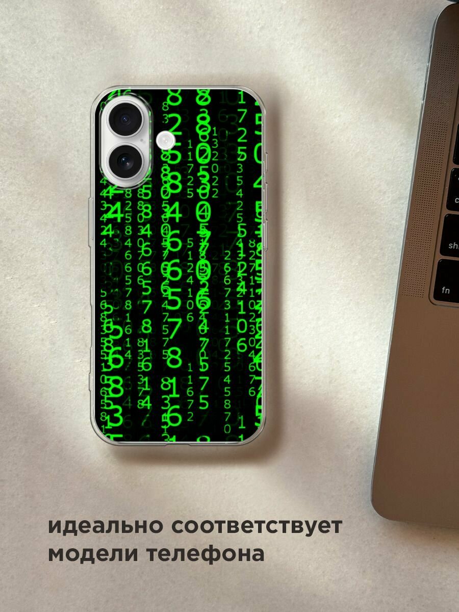 Чехол на Apple iPhone 17 / Айфон 17 с принтом "Цифры матрицы" — фото 1