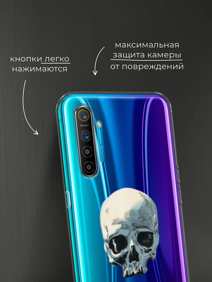 Чехол на Realme XT / Реалми XT с принтом "Гусар", прозрачный — фото 1