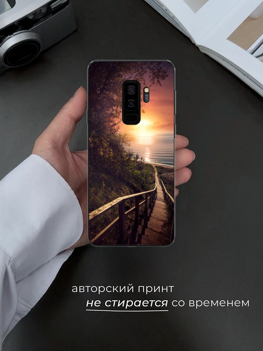 Чехол на Samsung Galaxy S9 + / Самсунг Галакси С9 Плюс с принтом "Мост у воды" — фото 1