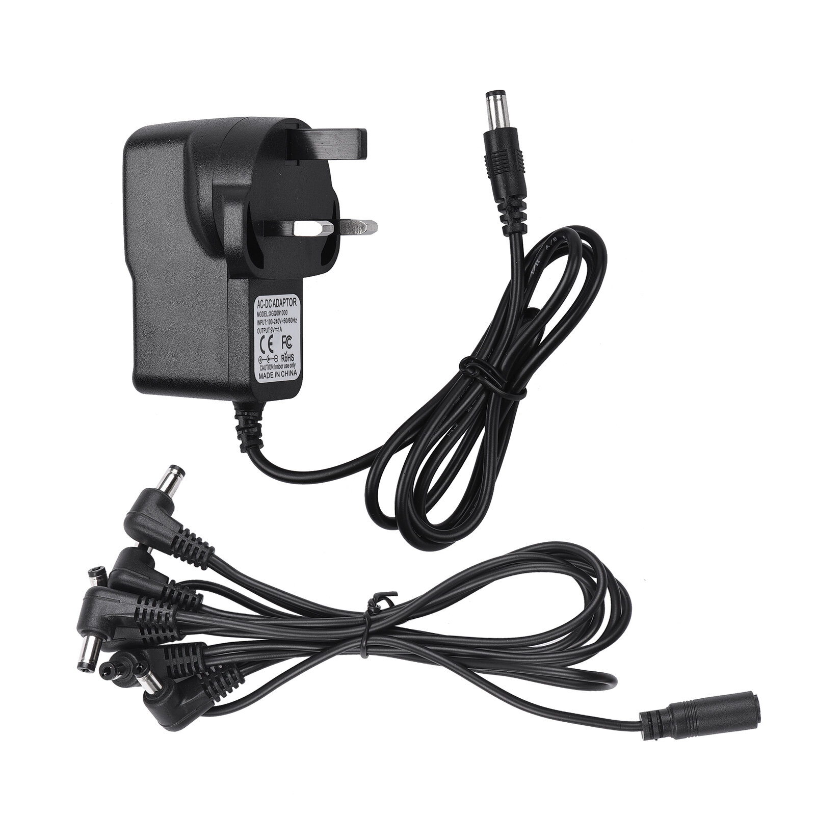 Адаптер питания для педали гитарных эффектов с 6-контактным кабелем последовательного подключения, угловой линией питания для многопедальной настройки