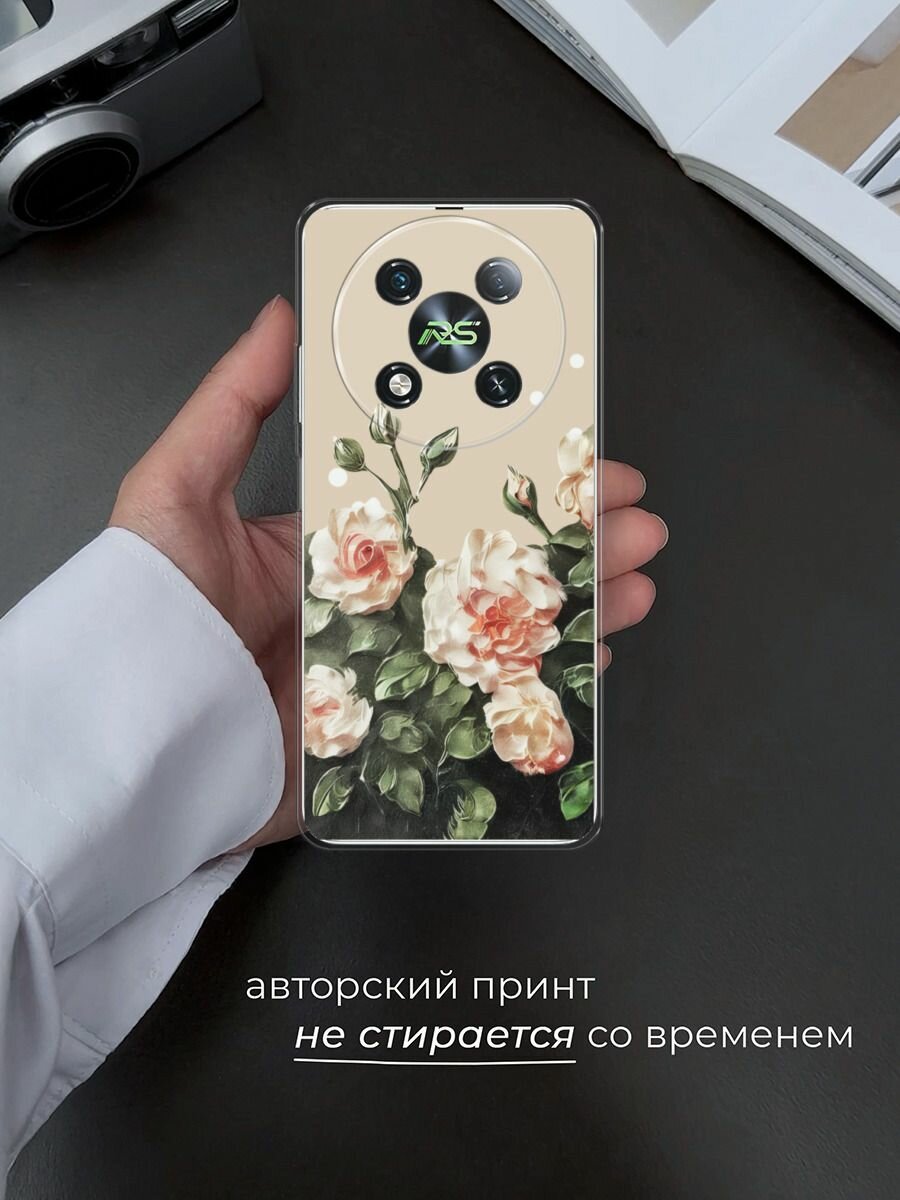 Чехол на Itel RS4 / Ител РС4 с принтом "Цветочная картина 1" — фото 1
