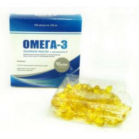 Биологически активная добавка Фармгрупп масло льняное с витамином E, 100 капсул по 350 мг