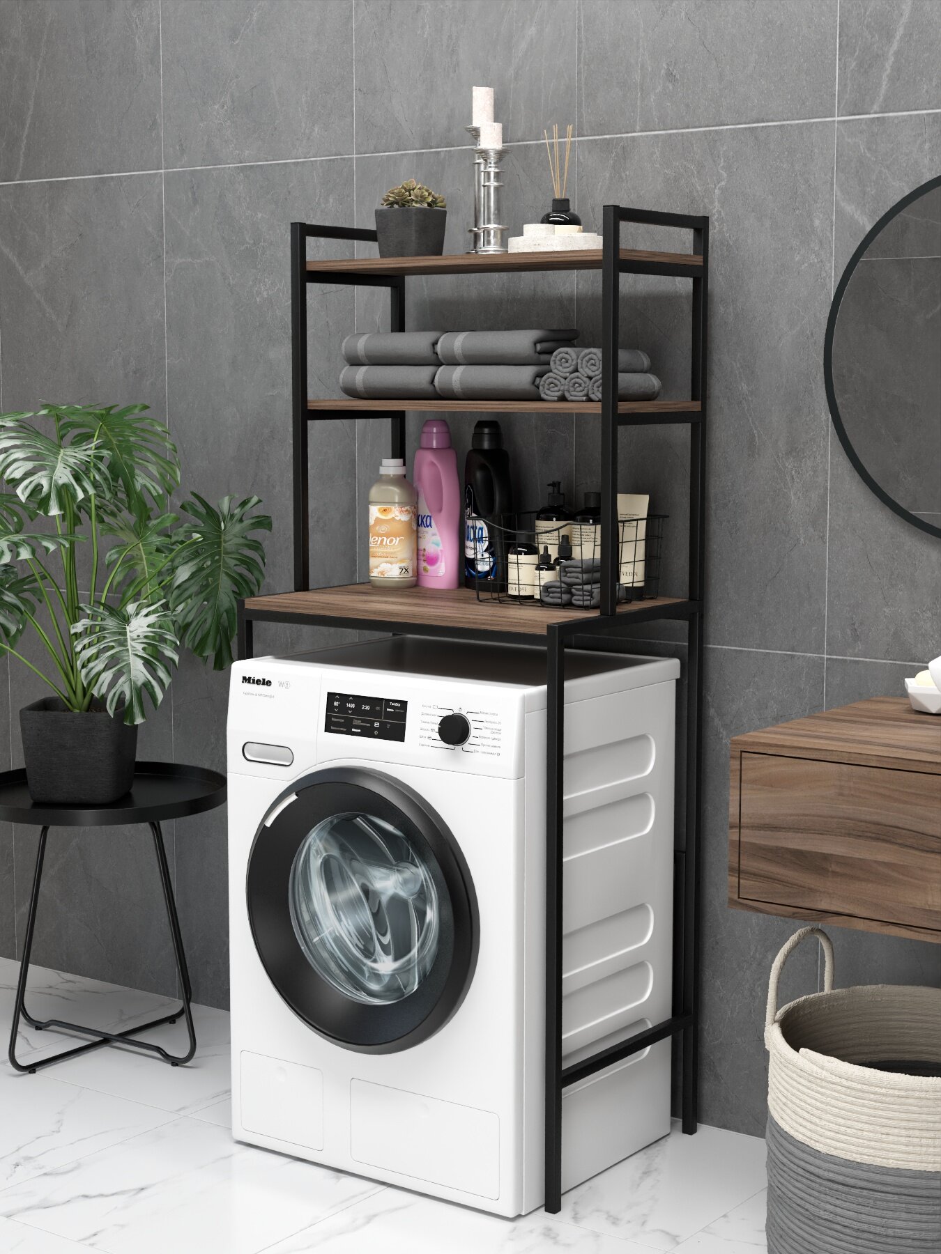 Стеллаж с полкой для стиральной машины