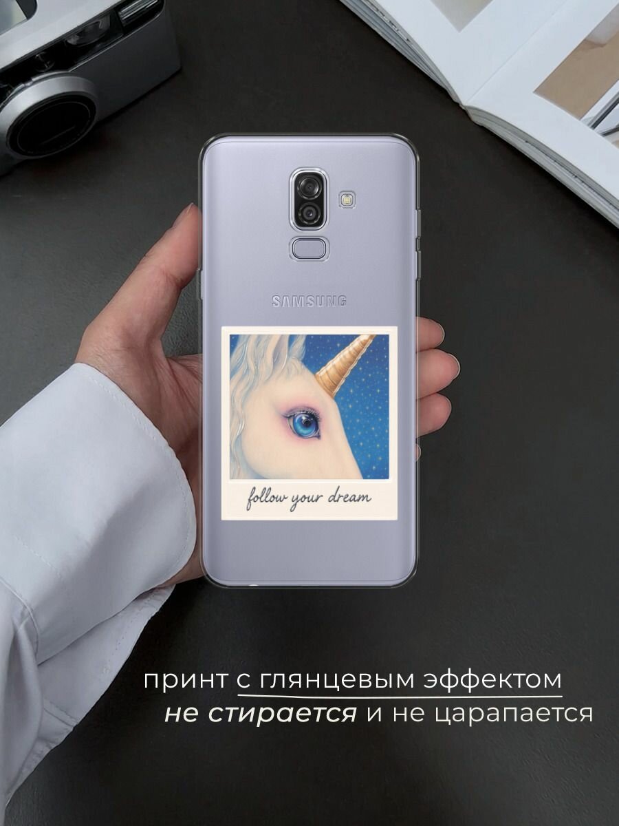 Чехол на Samsung Galaxy J8 / Самсунг Галакси Джей 8 с принтом "Глаз единорога" — фото 1
