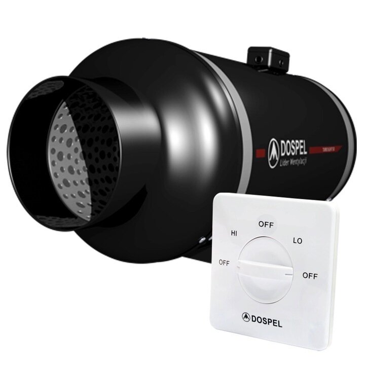 Вентилятор канальный DOSPEL Turbo Silent 150 в шумоизолированном корпусе + регулятор скорости