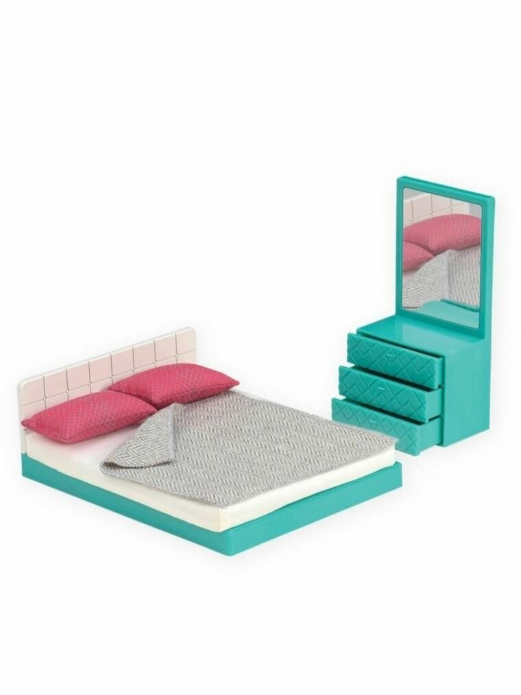 LORI Игровой набор уютная спальня для кукол 15 см с мебелью и аксессуарами