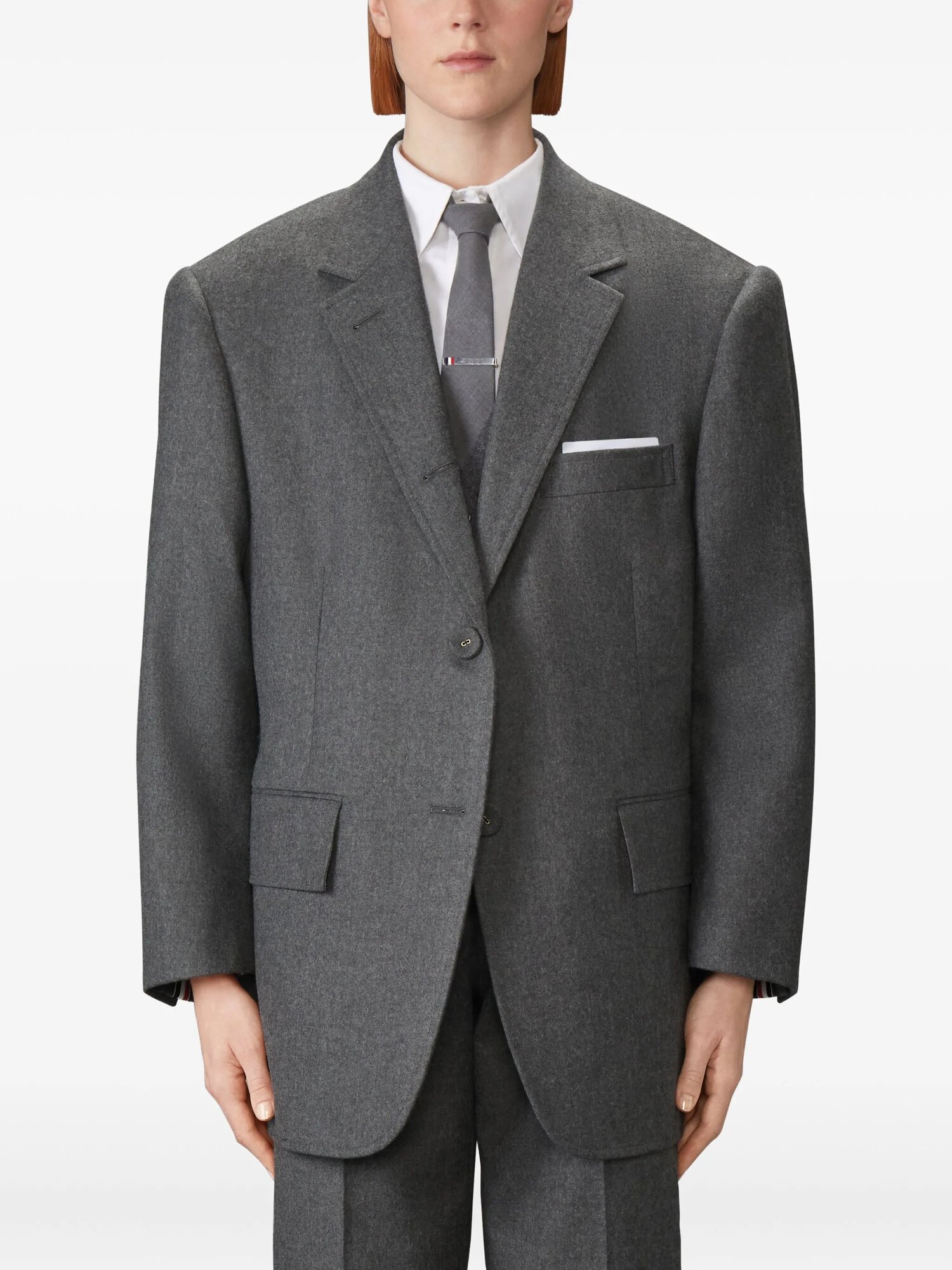 Пальто THOM BROWNE, размер 40, grey — фото 1