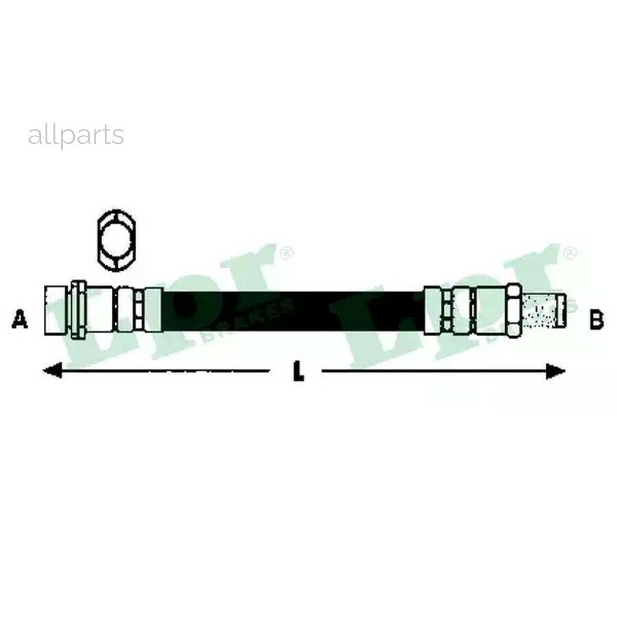 LPR 6T47893 Шланг тормозной FORD FOCUS II задний механический стояночный тормоз