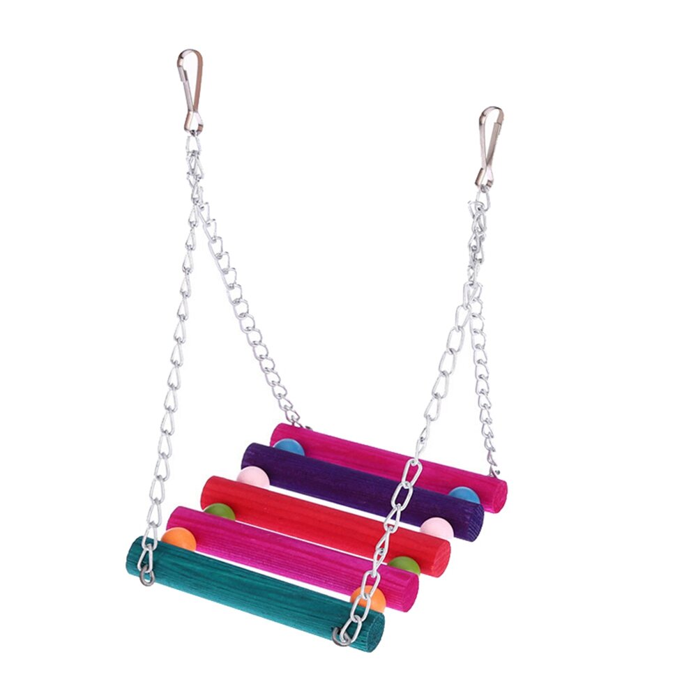 1 шт. игрушка для жевания в виде попугая, птички, лестница, подвесной мост, качели