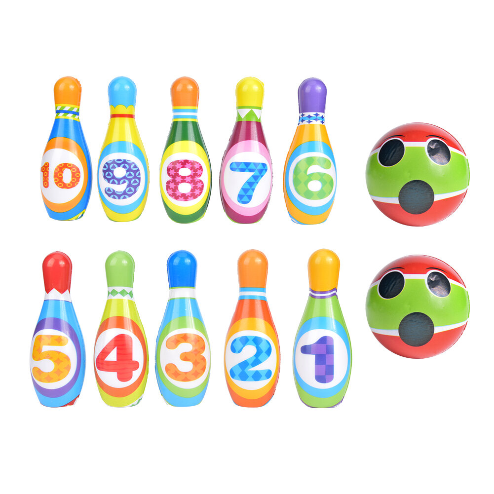 Набор для боулинга (кегли и шары), развивающая интерактивная игрушка для малышей, подходит для игры в помещении и на открытом воздухе.