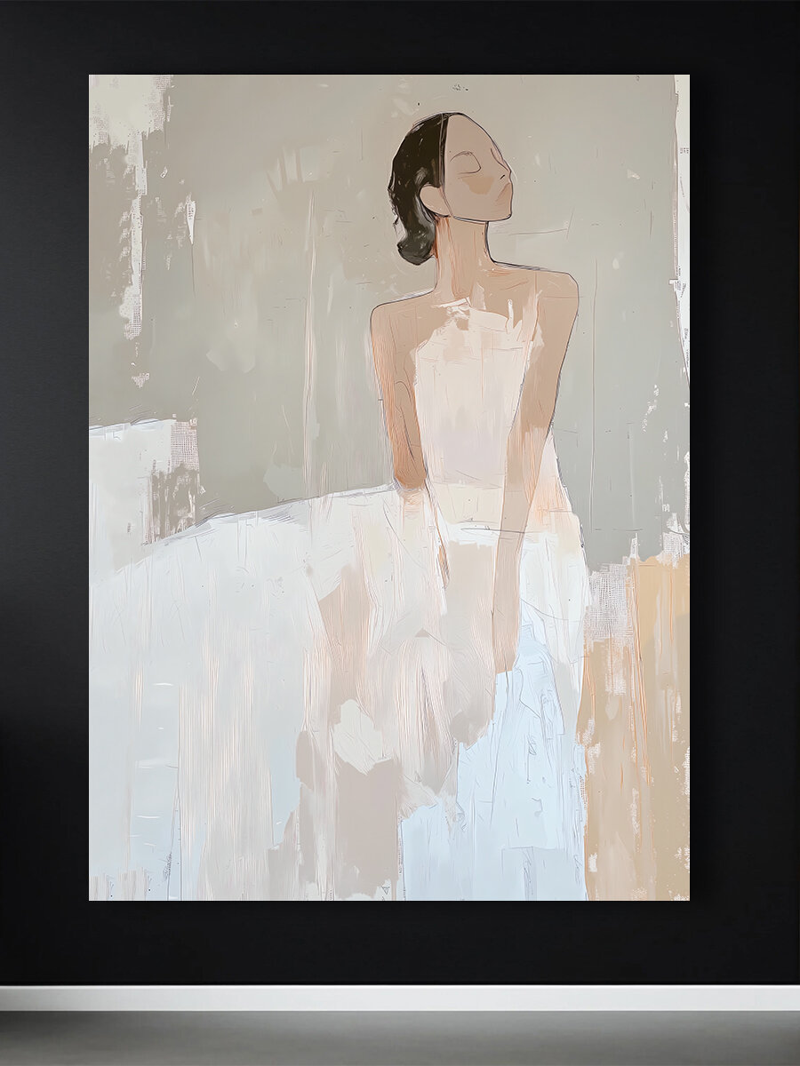 Картина интерьерная - "Абстрактные люди, силуэты" , 40х60 см.