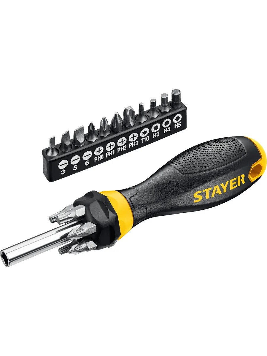 Hercules-B18, 18 предм, отвертка-битодержатель с насадками