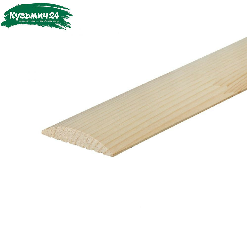 Наличник гладкий полукруглый, Хвойные породы, 20х70х2200 мм, деревянный, для двери, 1 шт.