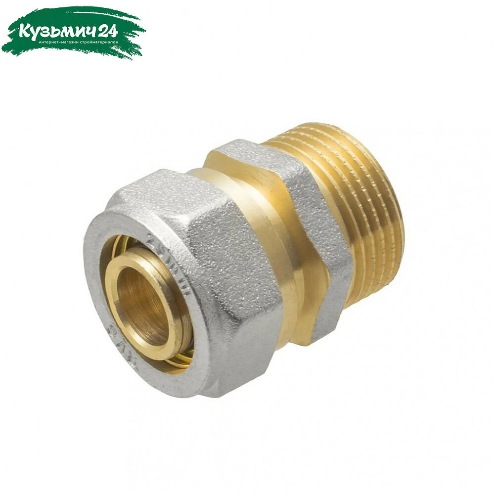 Муфта обжимная 20-3/4", НР, с накидной гайкой, переходная, компрессионная