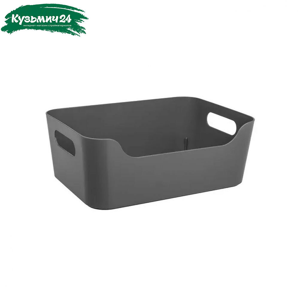 Корзина ECONOVA Scandi пластиковая серая 90х170х240 мм 3.1л