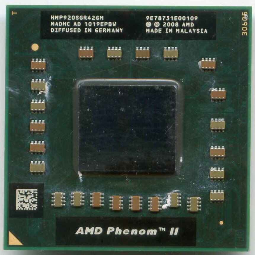 Процессор для ноутбука AMD Phenom II Quad-Core Mobile N920 1,6GHz Champlain Socket S1, S1g4, HMP920SGR42GM NADHC AD