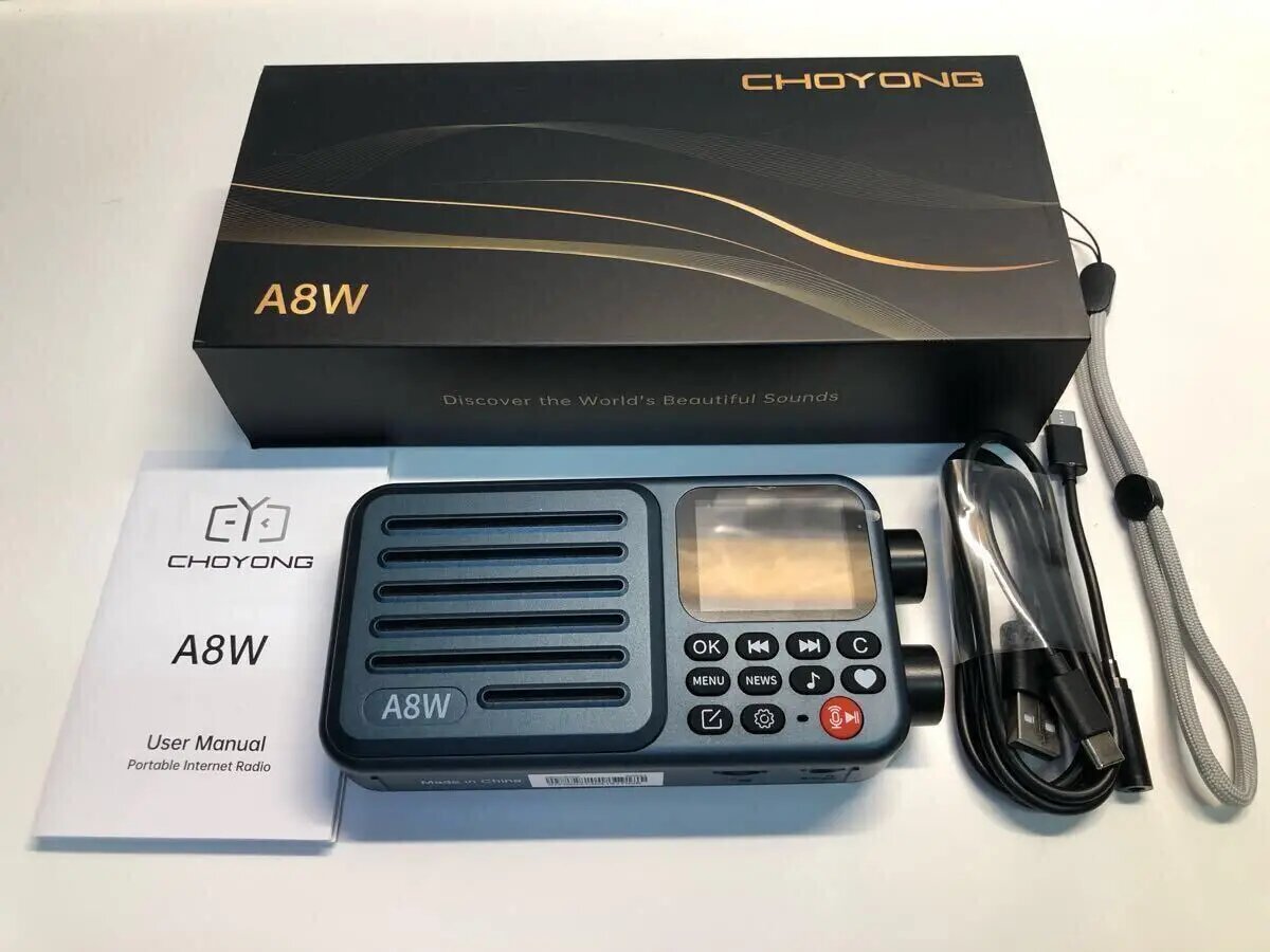 Массовый запас【Официальный и оригинальный】 Интернет-радио Choyong A8W (глобальная версия) с будильником