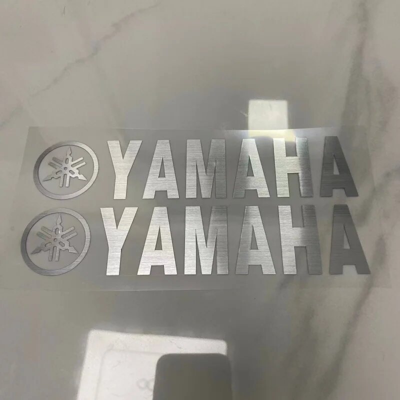 2 шт. наклейка на мотоцикл Yamaha, фортепиано, моторная лодка, виниловая 30CM, Brushed silver-A