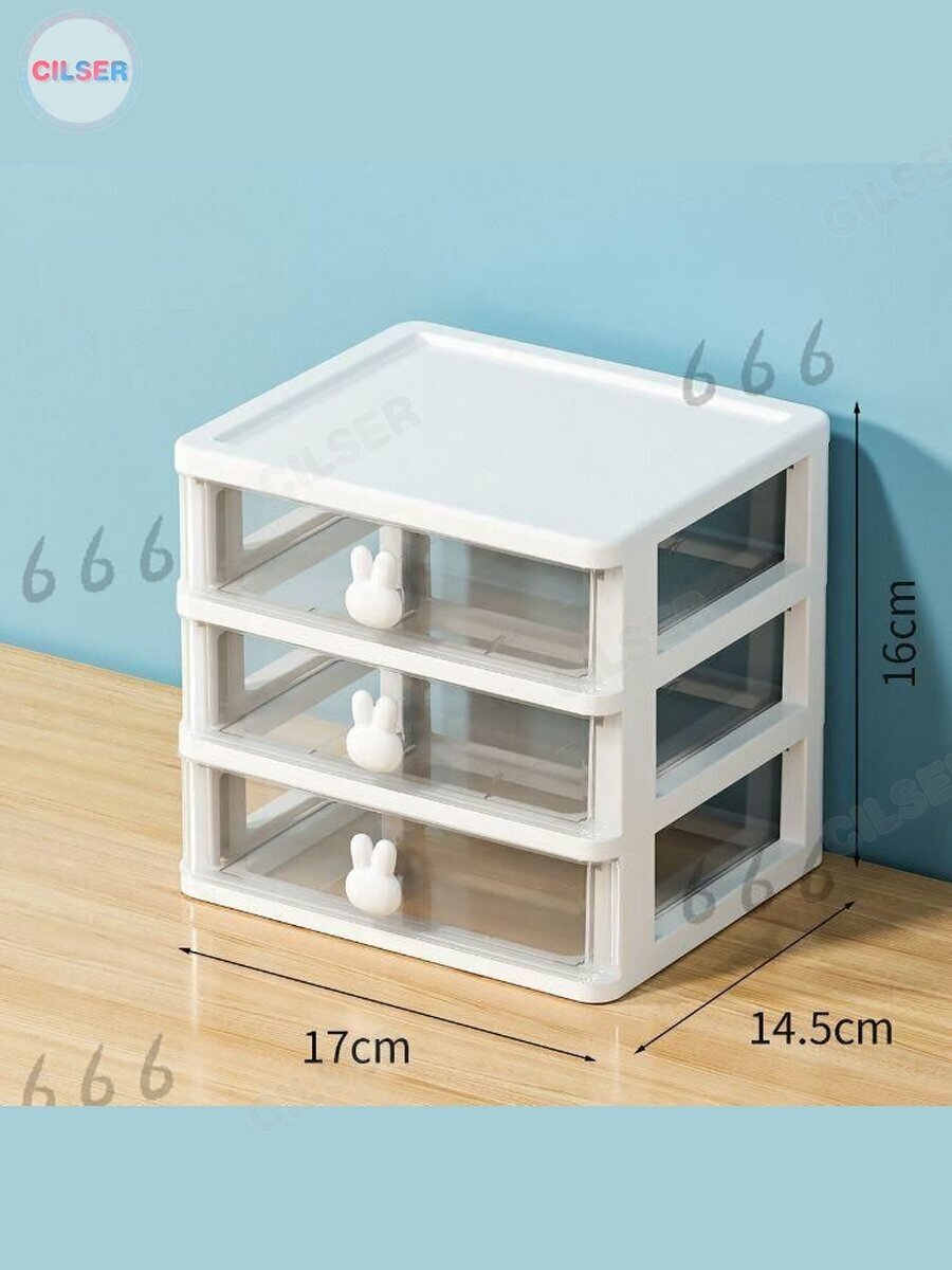 Прозрачный органайзер для стола/ мини-ящики/ контейнер для хранения канцелярских принадлежностей, для макияжа