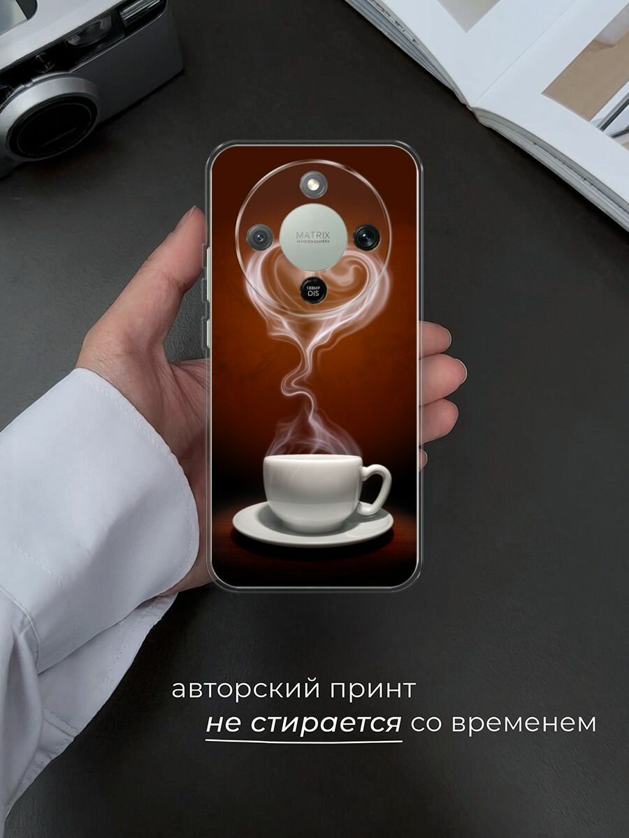 Силиконовый чехол на Honor X9d / Хонор X9d с принтом Кофейная любовь — фото 1