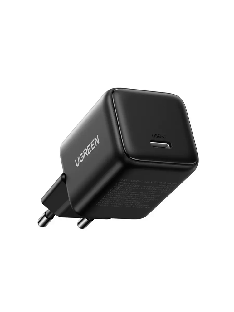 UGREEN Сетевое зарядное устройство UGREEN X512 (55553) Mini 20W USB-C GaN Fast Charger EU черный