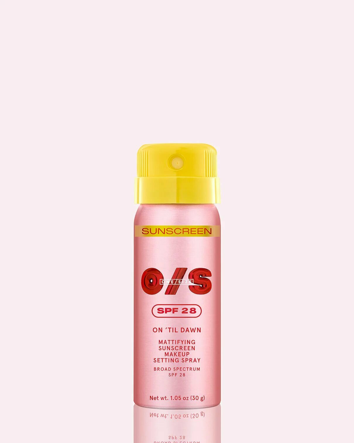 One/Size Cолнцезащитный спрей для фиксации макияжа On Til Dawn Mattifying Sunscreen Makeup Setting Spray SPF 28 (Travel size) 30 г