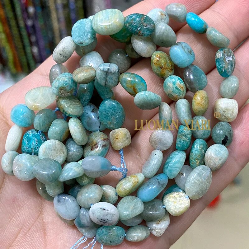Бусины из лазурита, amazonite, 8-10 мм, LUOMAN XIARI
