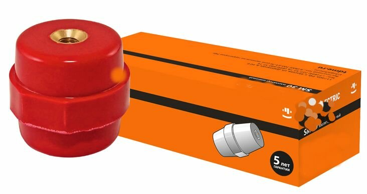 Изолятор силовой SM30 10ШТ, Н30хD27хМ6мм, Артикул: SQ0807-0002.