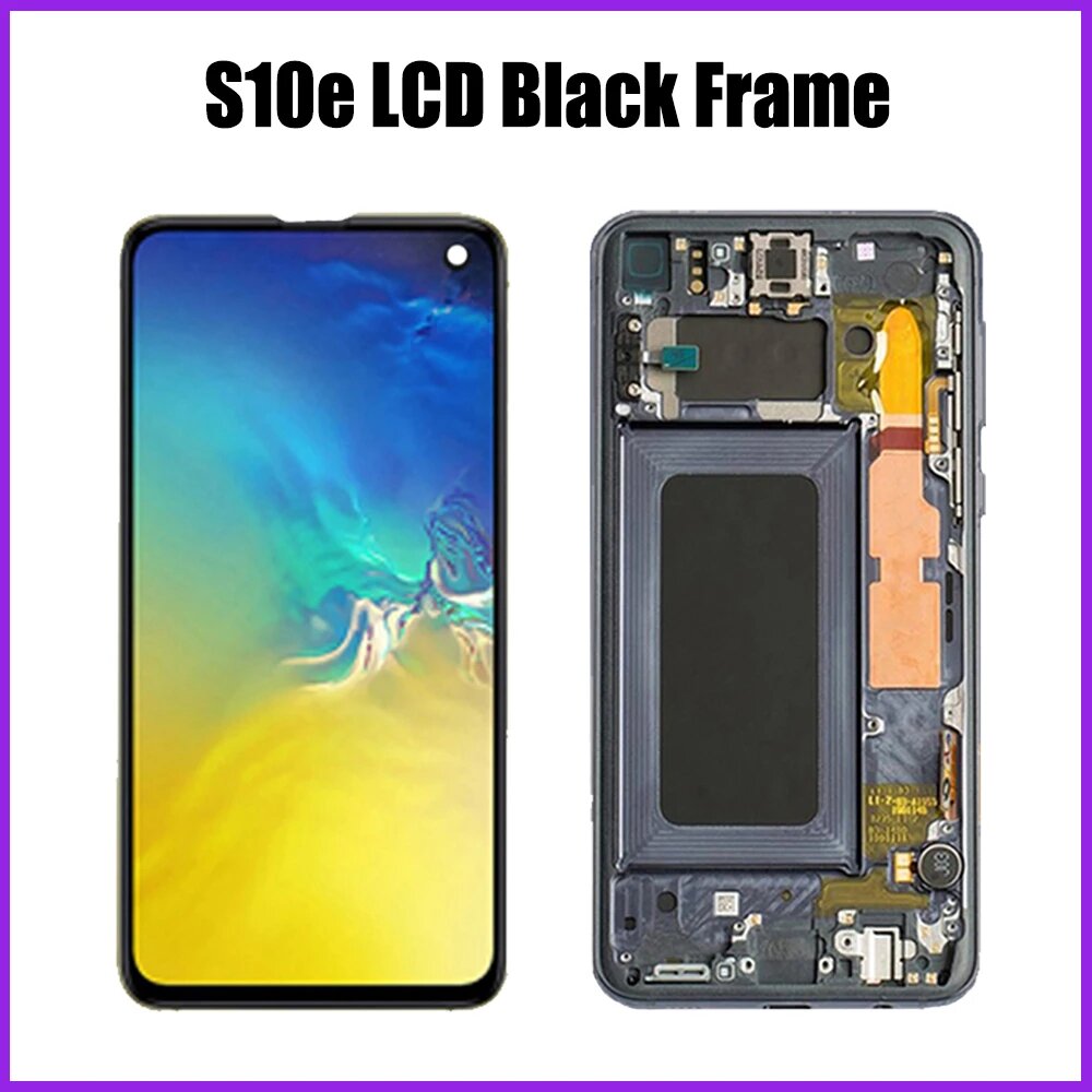 5,8 "AMOLED для Samsung S10e ЖК-дисплей G970F/DS G970U G970W SM-G9700, дисплей с рамкой, замена дигитайзера сенсорного экрана в сборе
