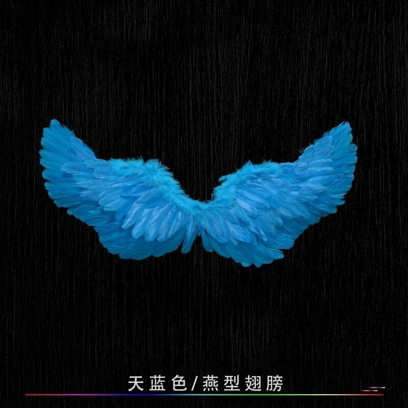 Крылья ангела из пера Синий, M, Синий