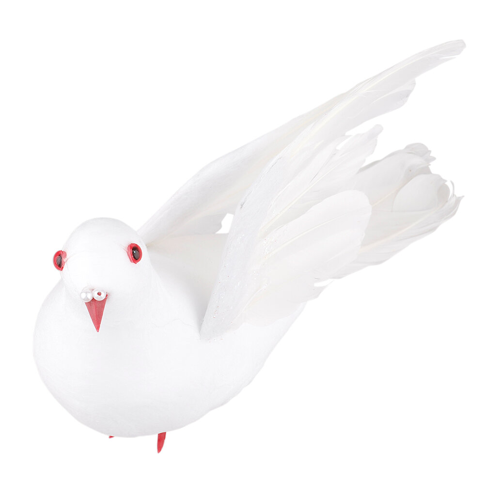 Artificial White Dove Fake Ornament Home Decor Christmas Supplies Party Decorations