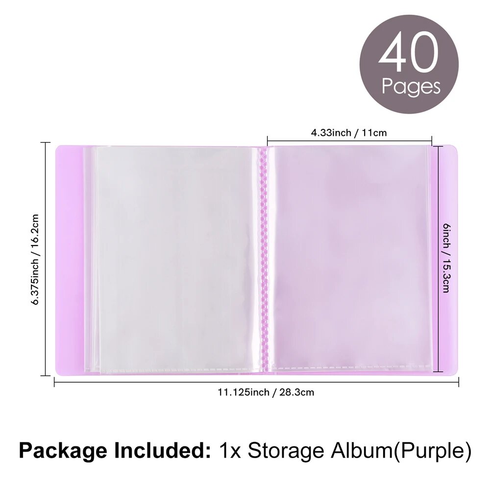Альбом для хранения стикеров и фотографий Storage Packet Фиолетовый, TT910
